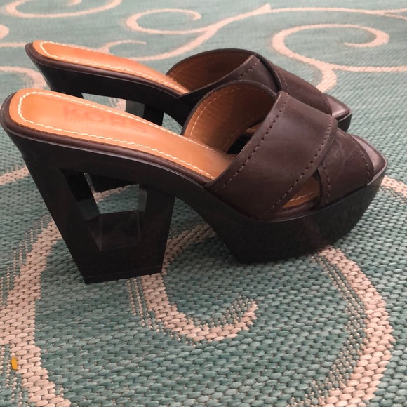KORS Michael Kors | Shoes | Michael Kors Cutout Block Heel Clogs | Poshmark